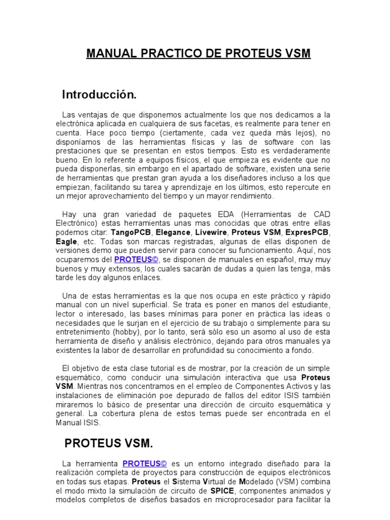 Manual Practico de Proteus VSM | PDF | Programa de computadora | Programación