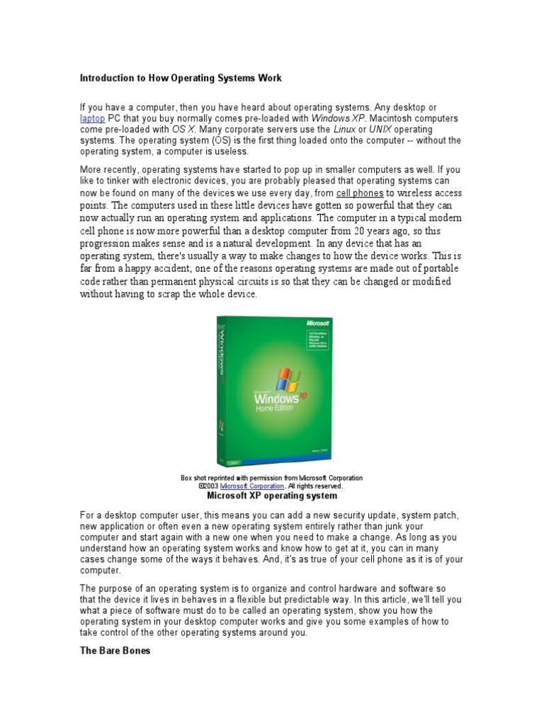 How Operating Systems Work | PDF | Operating System | Process (Computing)