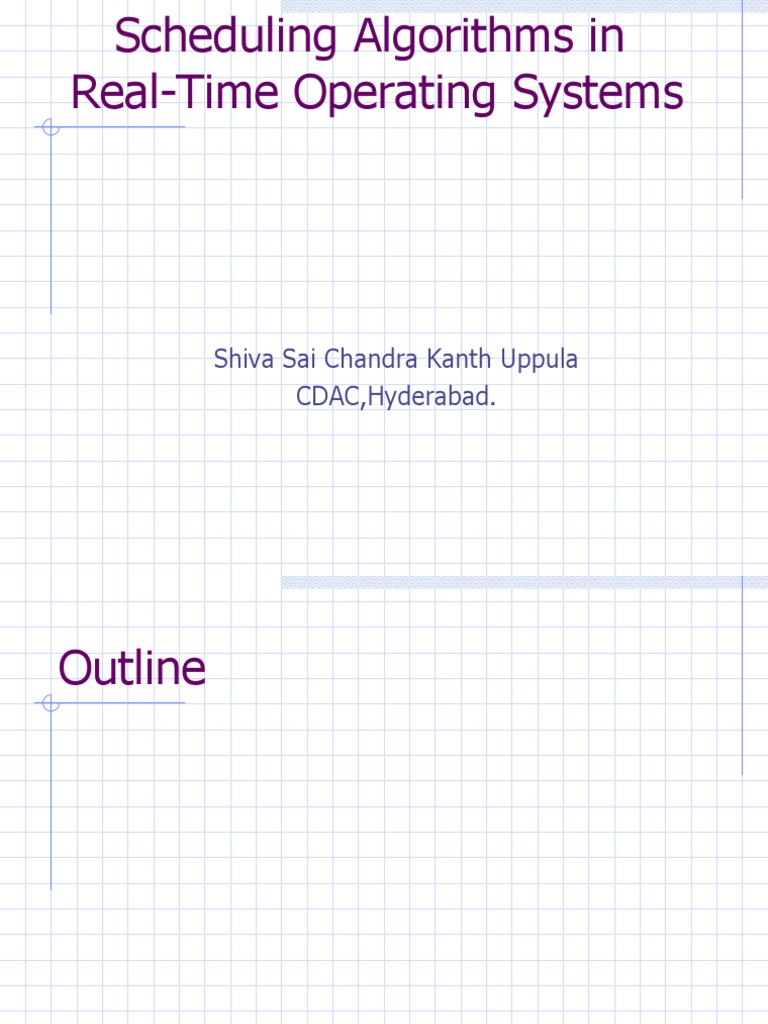 Scheduling Algorithms in Real-Time Operating Systems | PDF | Scheduling ...