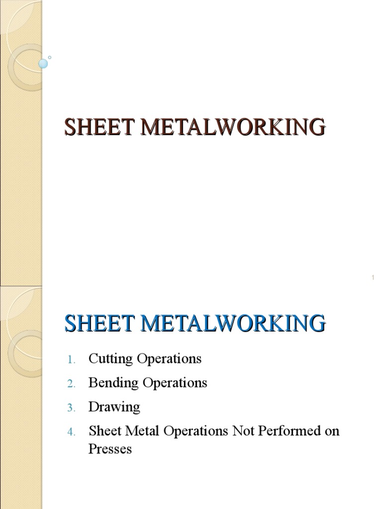 Sheet Metal | PDF | Sheet Metal | Metalworking