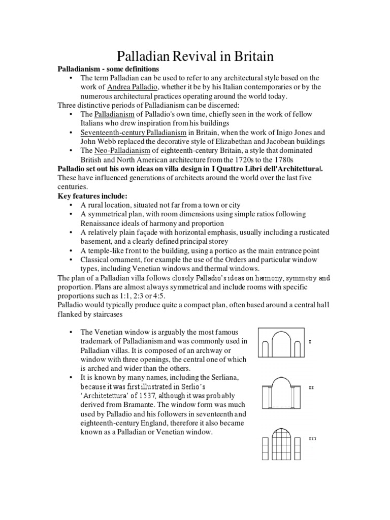 Palladian Revival in Britain | PDF | Architectural Design | Architecture