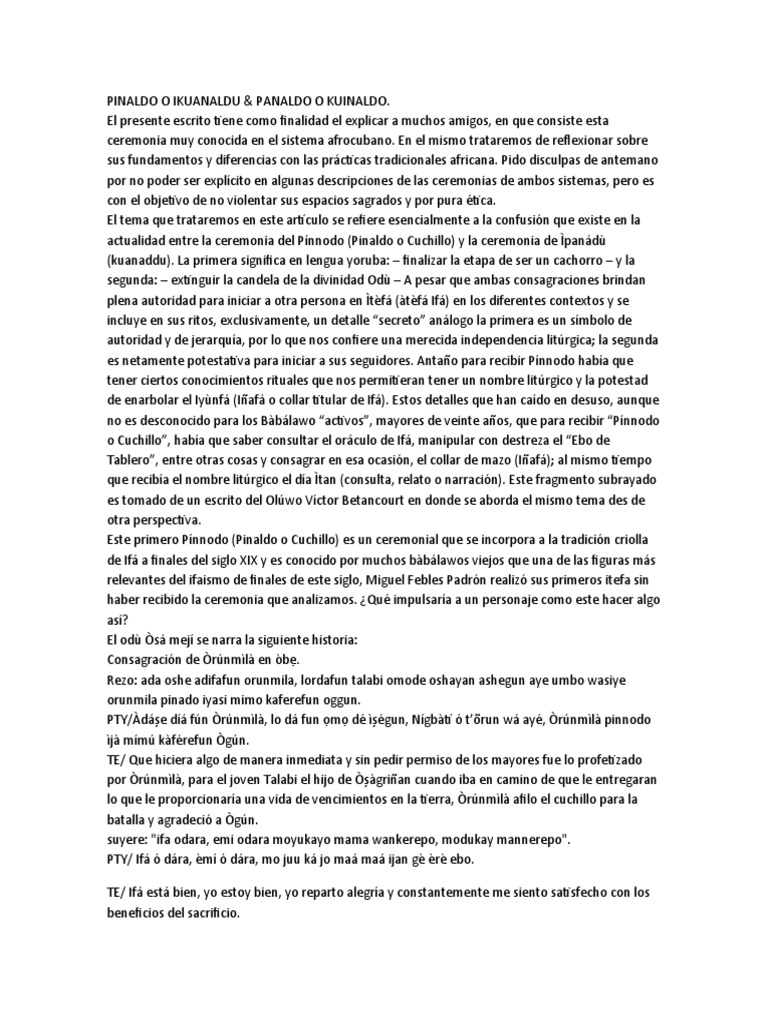 Pinaldo o Ikuanaldu & Panaldo o Kuinaldo | PDF | Rituales | Religión y ...