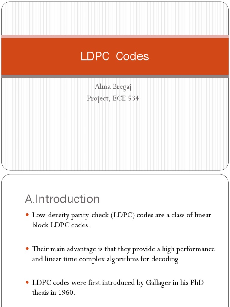 LDPC Codes | PDF | Low Density Parity Check Code | Discrete Mathematics
