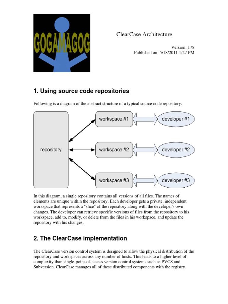 Using Source Code Repositories: Clearcase Architecture | PDF | File ...