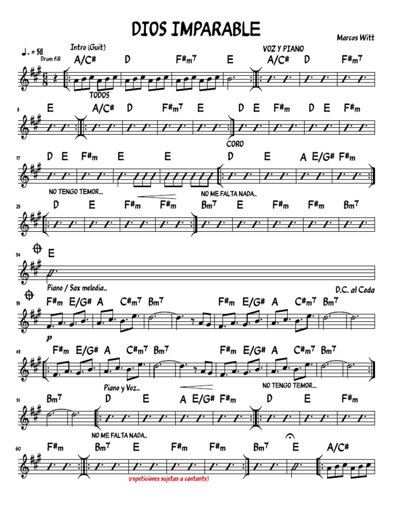 Dios-Imparable Partituras PDF | PDF