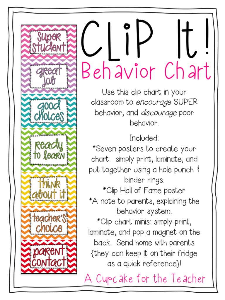 Behavior Chart: Clip It! | PDF | Teachers | Cognition