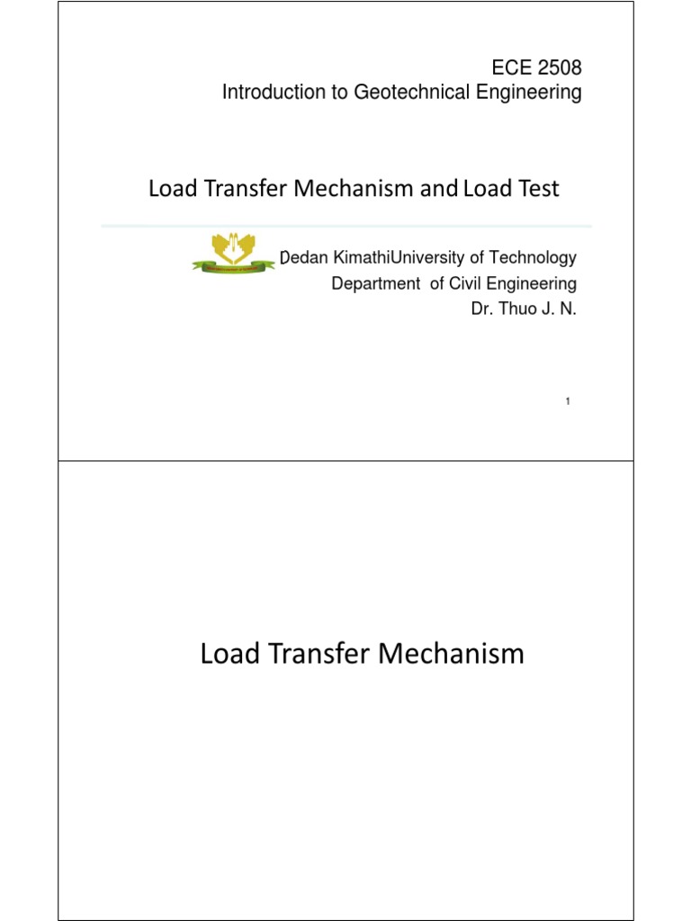5.load Transfer Mechanism and Load Test - 2 | PDF | Deep Foundation ...