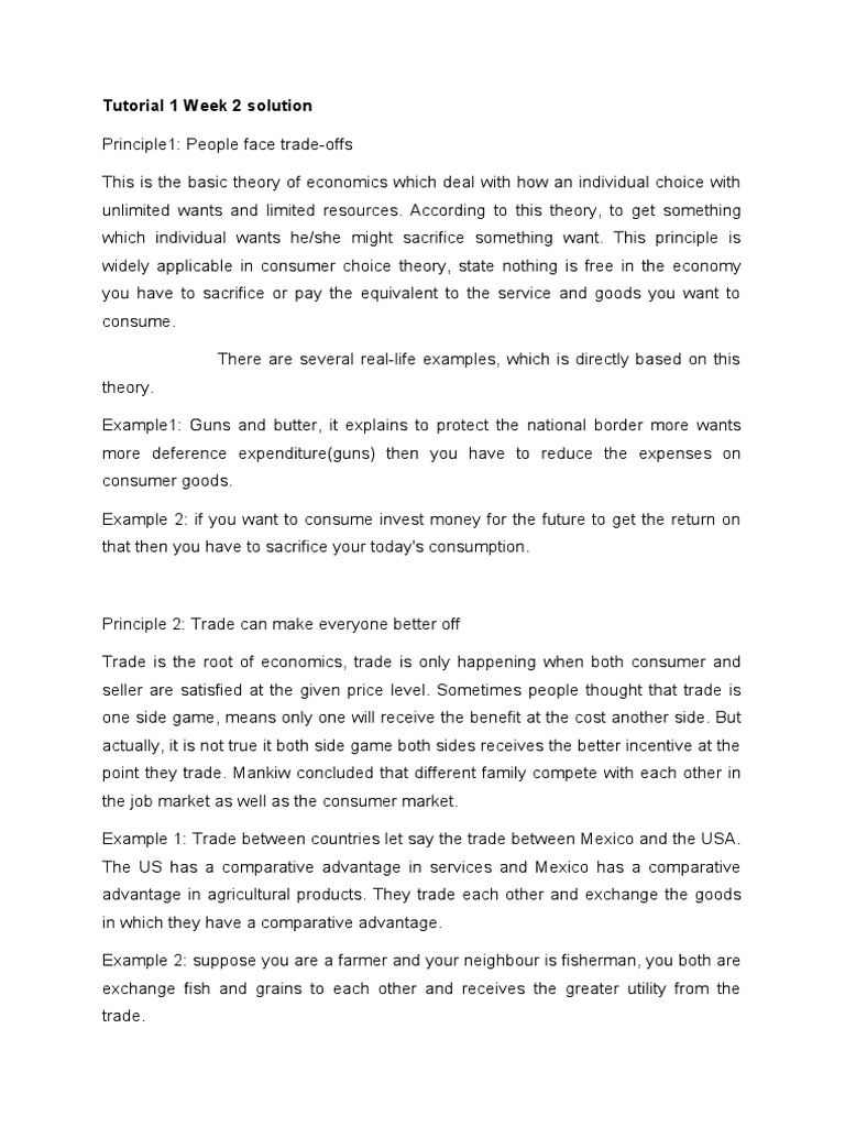 Tutorial 1 Week 2 Solution | PDF | Economic Surplus | Profit (Economics)