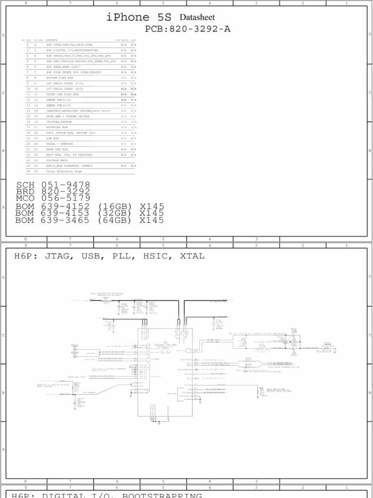 Esquema Eletrico Iphone 5S 820-3292-A Schematic | PDF