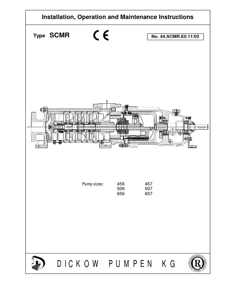 Dickow Pumpen KG: Installation, Operation and Maintenance Instructions ...