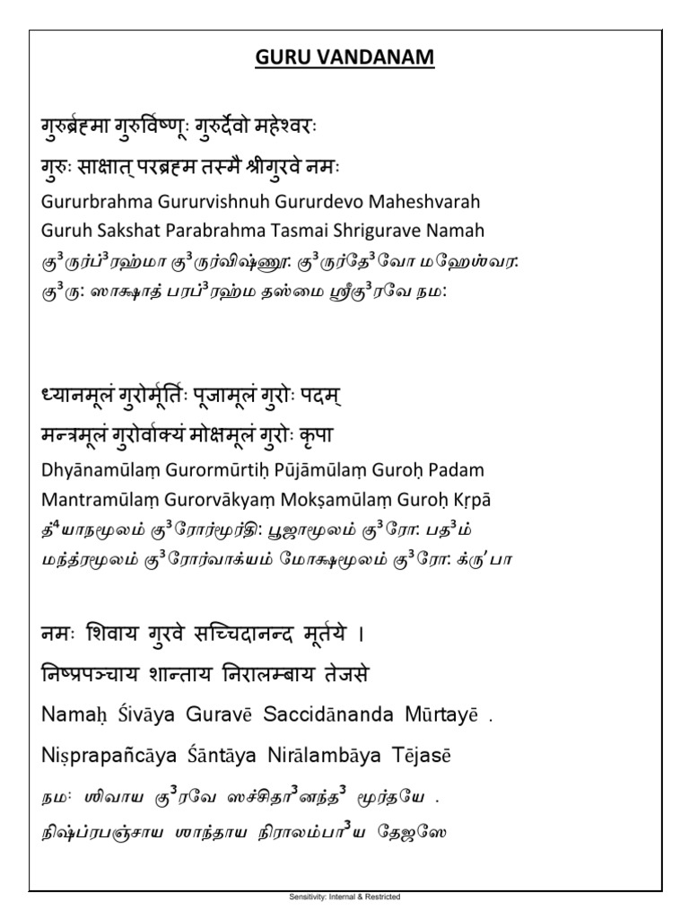 Slokas On Guru | PDF