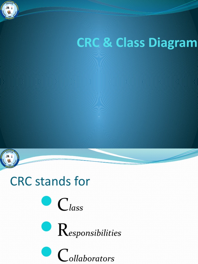 OO Modeling with CRC & Class Diagrams | PDF | Class (Computer ...