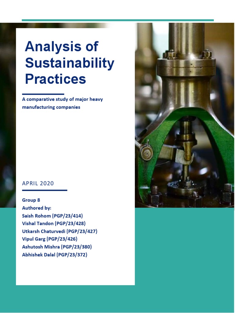 Group8 - SUB - Project Report - Heavy Manufacturing Industry | PDF | Sustainable Business ...
