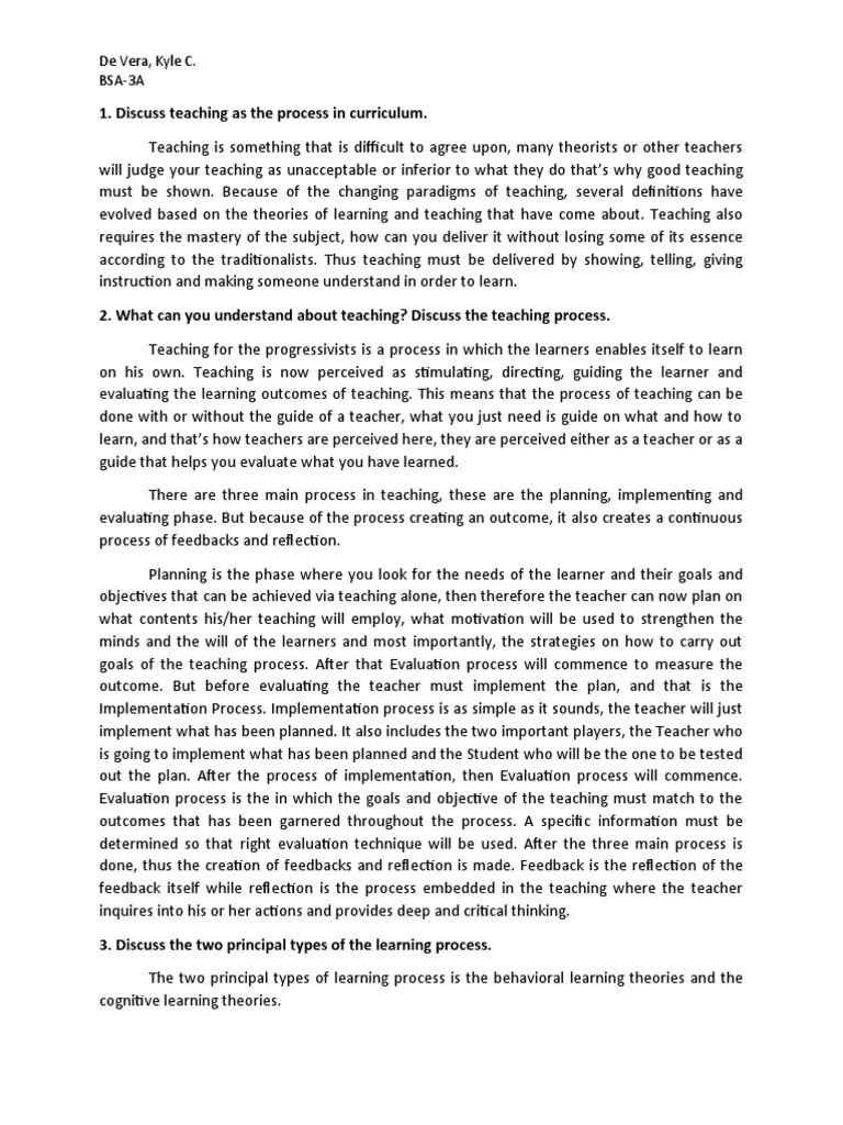 Principles of Teaching | PDF | Learning Theory (Education) | Teaching ...