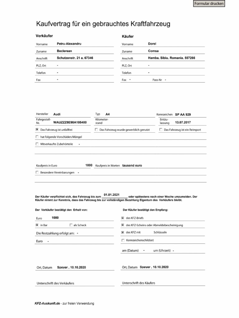 Kaufvertrag PDF | PDF