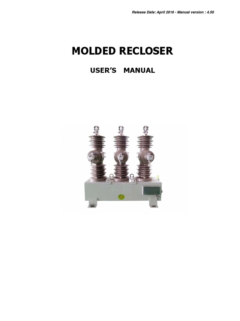 Molded Recloser: User'S Manual | PDF | Power Supply | Transformer