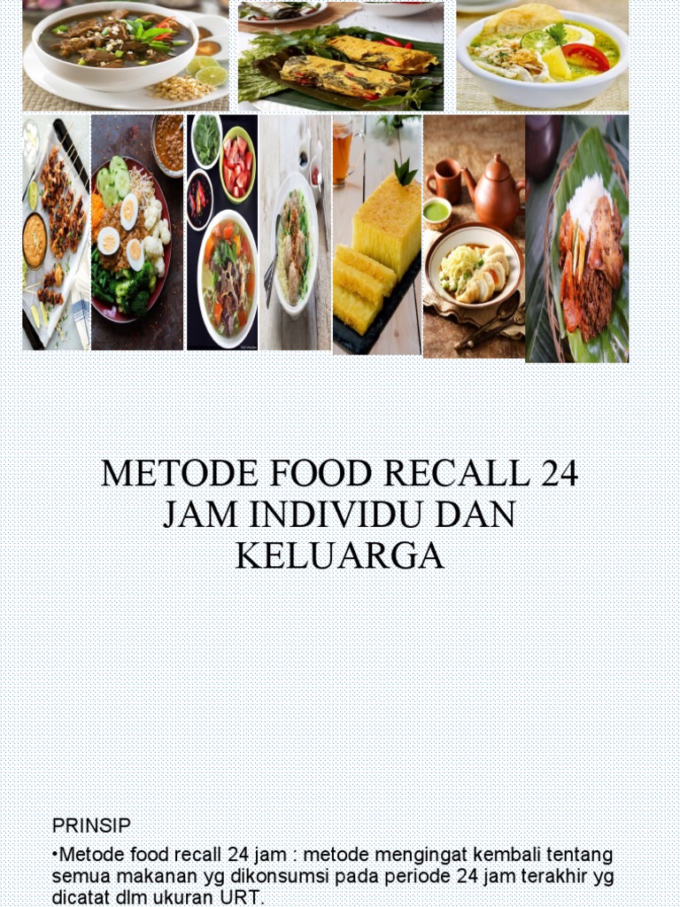 Metode Food Recall 24 Jam | PDF | Teknologi & Rekayasa