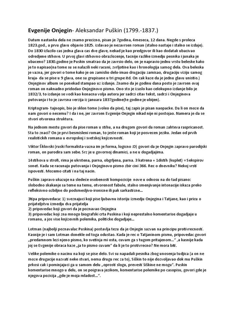 Evgenije Onjegin | PDF