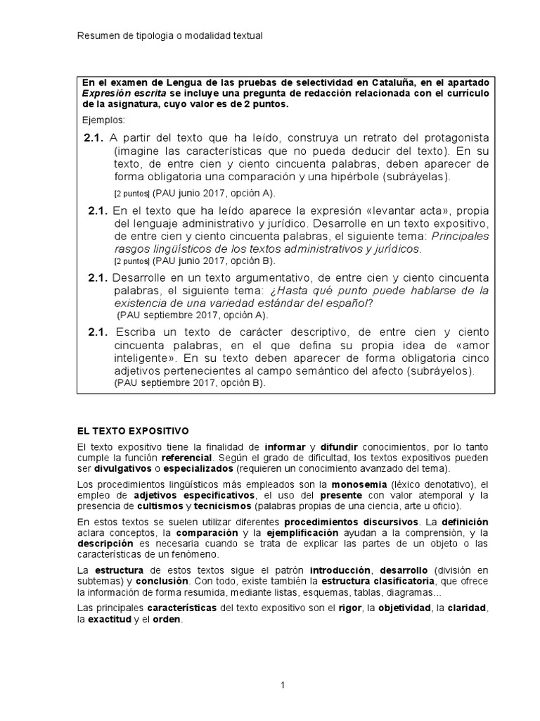 Resumen de Tipología o Modalidad Textual | PDF | Poesía | Narrativa