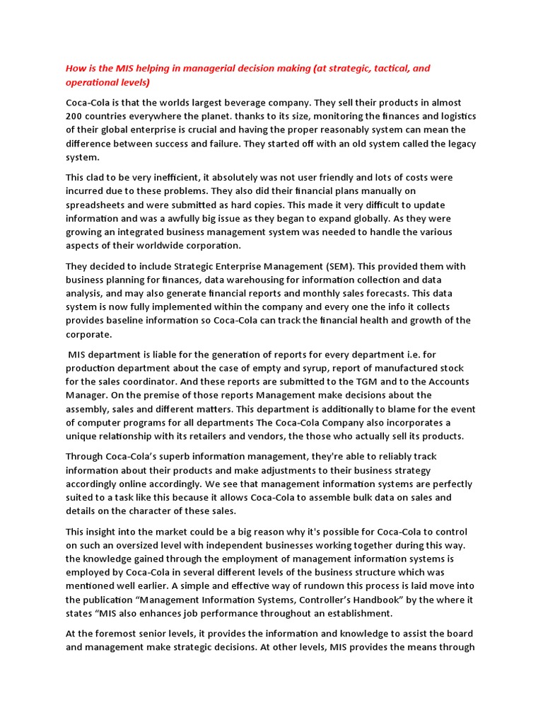 MIS - Akhil Part | PDF | Software As A Service | Management Information ...