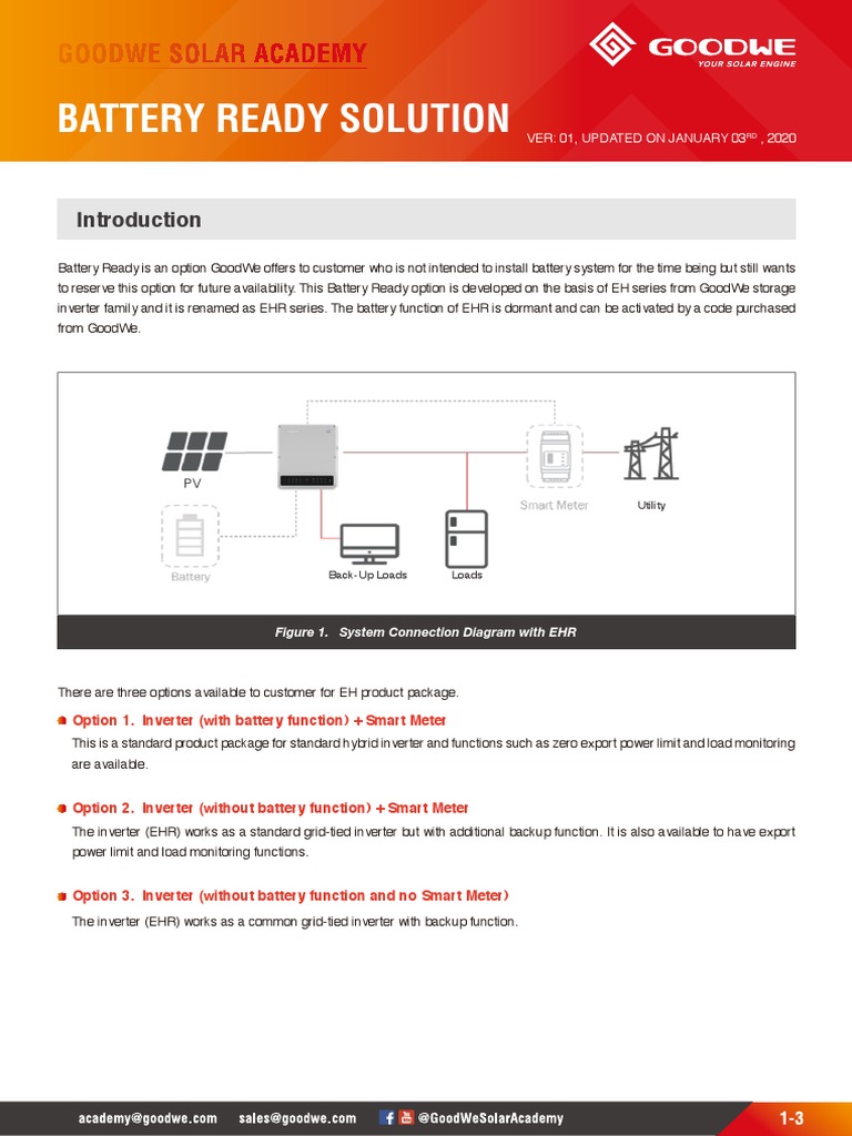 GoodWe Battery Ready Solution 20200103 | PDF | Power Inverter ...
