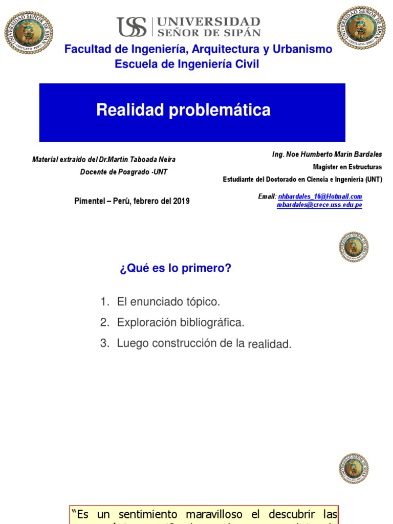 Realidad Problemática 2018 PDF | PDF | Teoría | Conocimiento