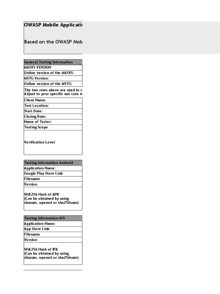 Mobile App Security Checklist-English 1.1.2 | PDF | Password | Cryptography