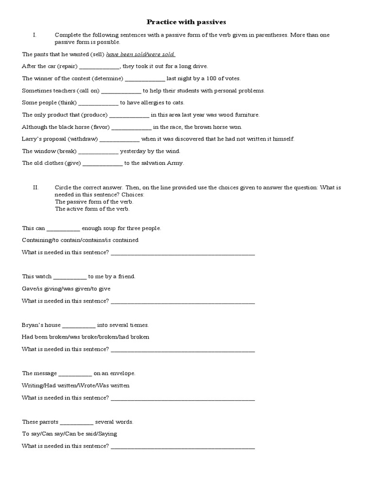 Passive-Voice Advanced | PDF | Language Arts & Discipline