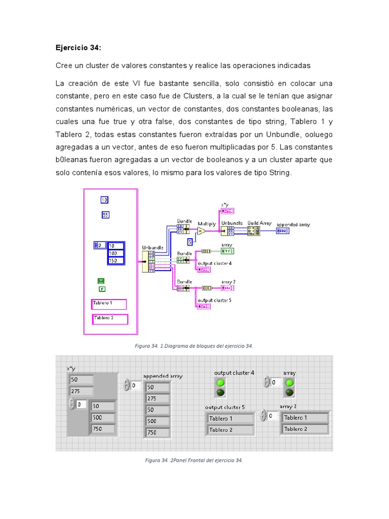 Ejercicio 34 - 35 - LABVIEW | PDF