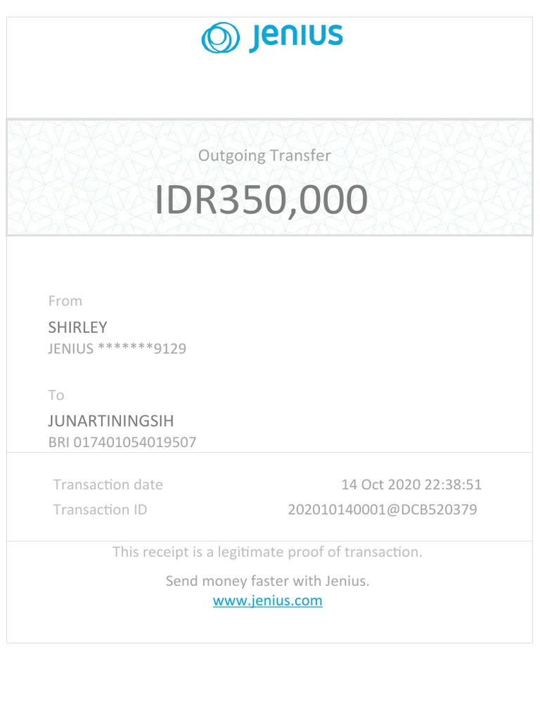 Outgoing Transfer: Shirley | PDF