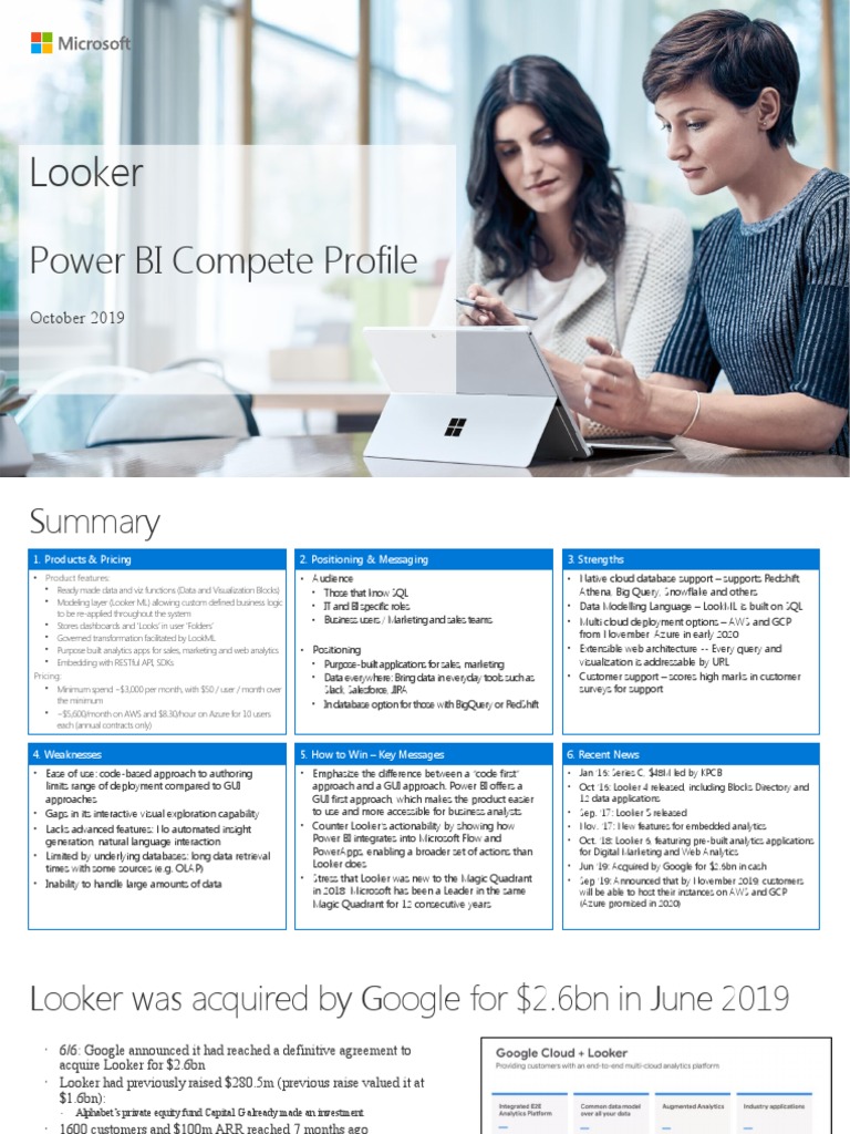 Looker vs. Power BI: A BI Tool Analysis | PDF | Cloud Computing | Databases