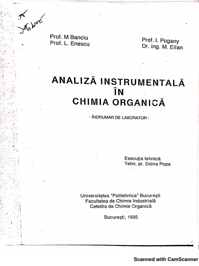 Analiza Instrumentală in Chimia Organica - 20181116225239 PDF | PDF