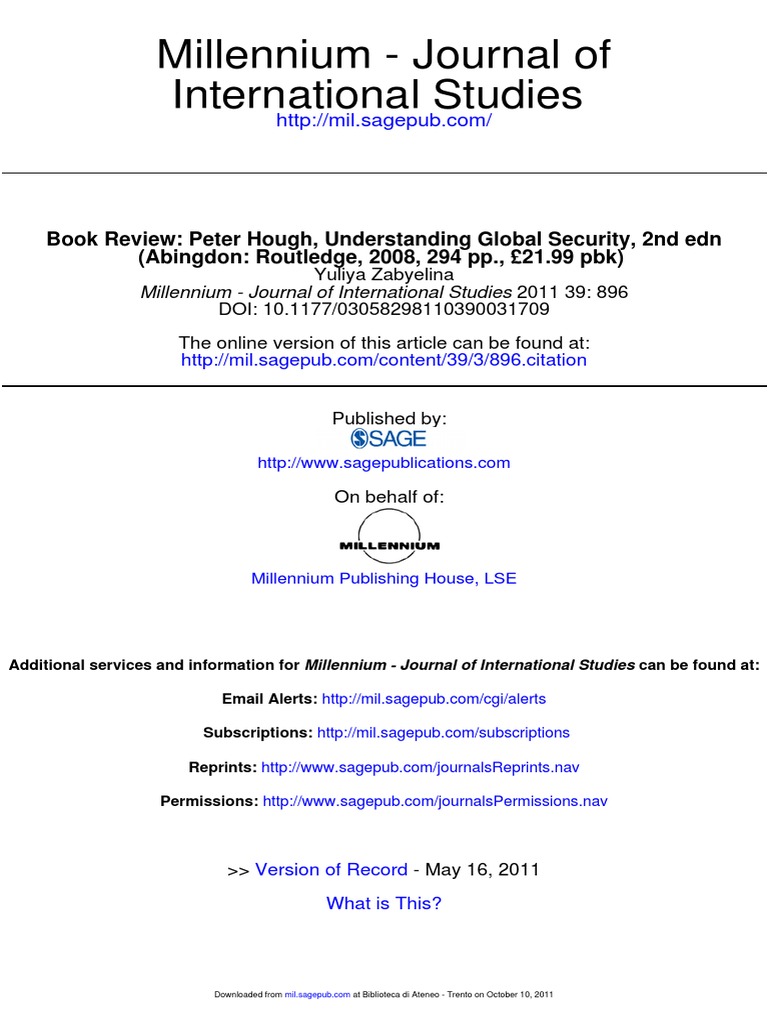 Book Review Peter Hough Understanding GL | PDF | International Security ...