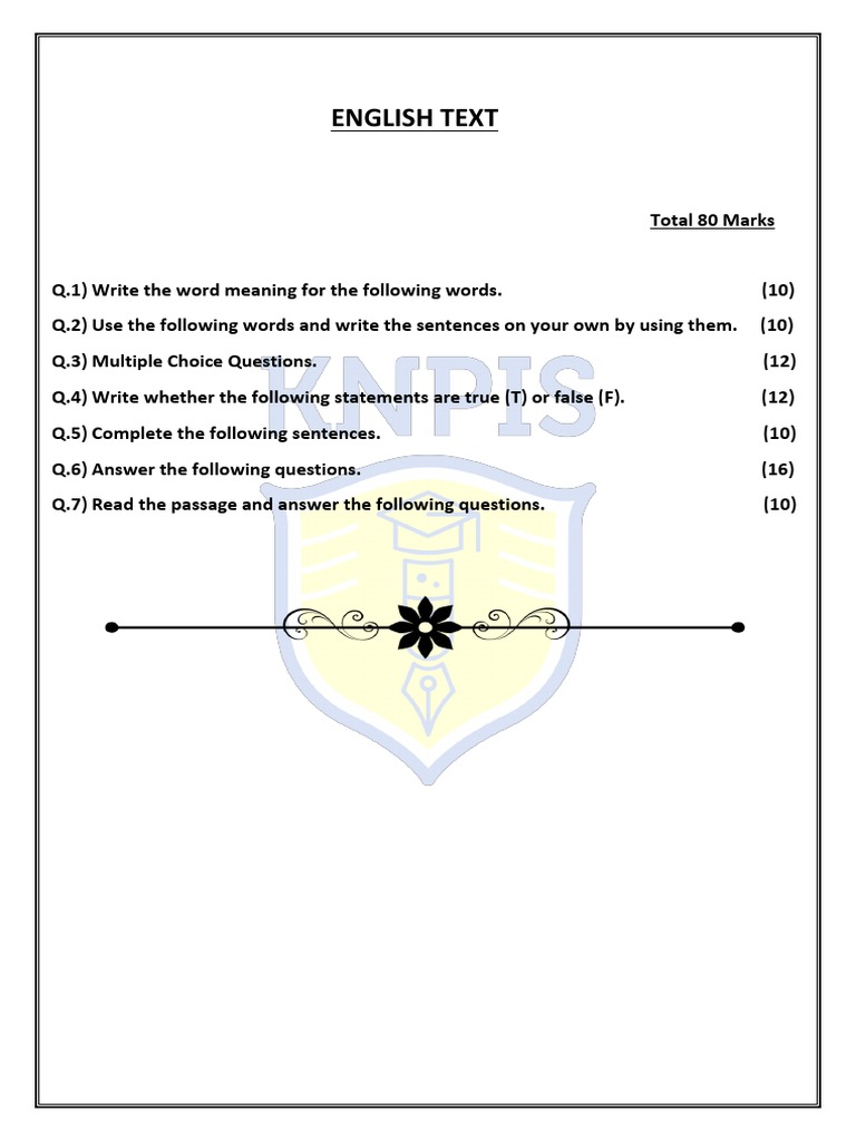 Grade-4 Study Note | PDF | Shere Khan | Nature