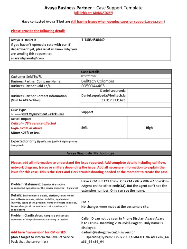 TEMPLATE Asic Avaya ID Calls Between CM | PDF | Computer Mediated ...