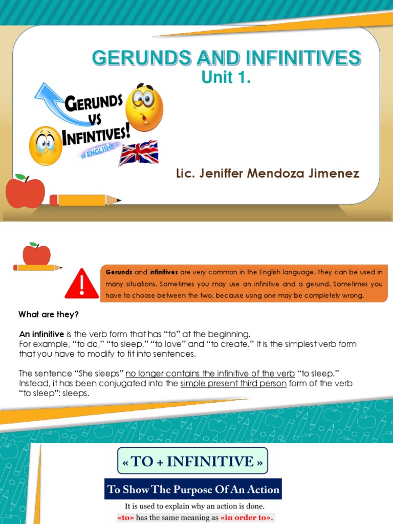 Gerunds and Infinitives | PDF | Verb | Grammatical Conjugation
