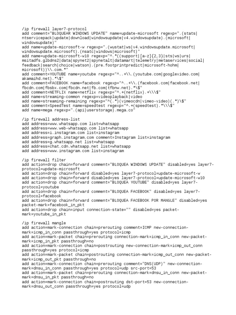 Configurar QoS en Mikrotik (1-2) - Mangle | PDF | Computer Standards | Data Transmission