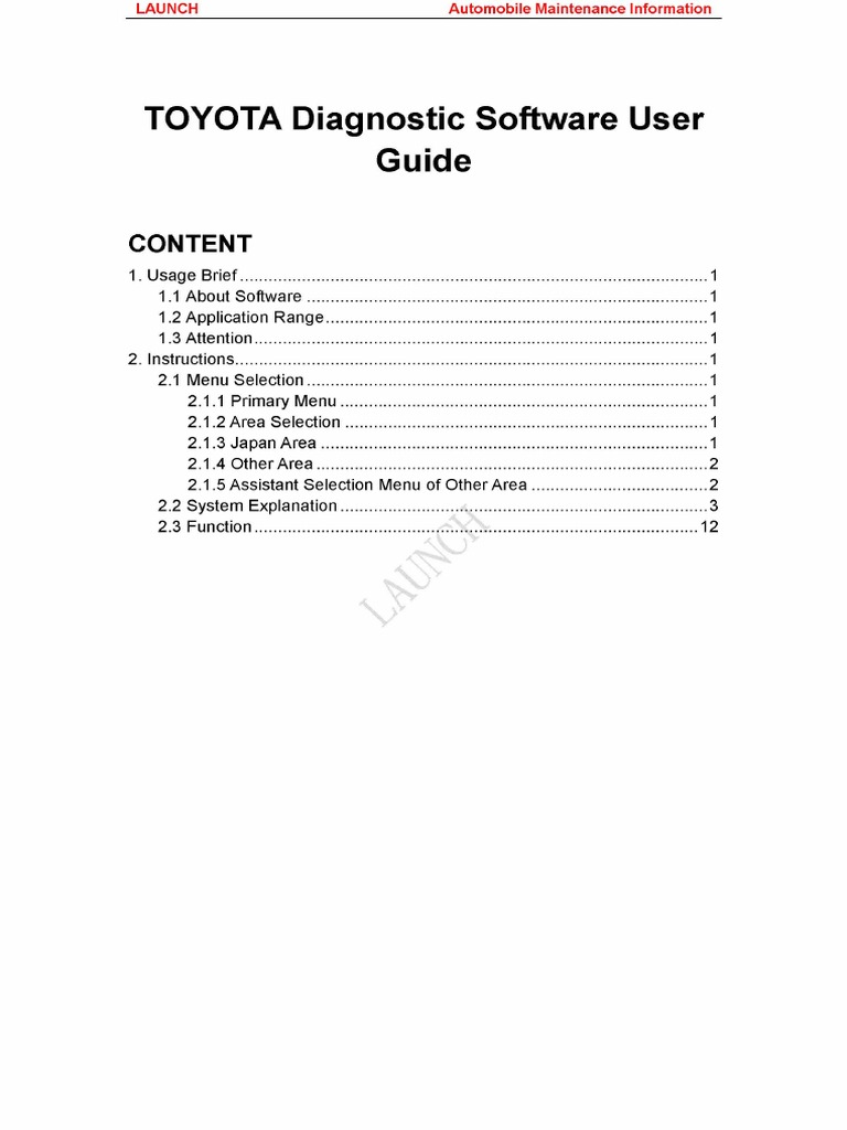 Toyota Diagnostic | PDF