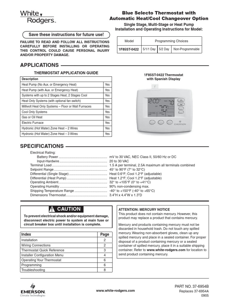 Manual Control Emerson PDF | PDF | Thermostat | Heat Pump