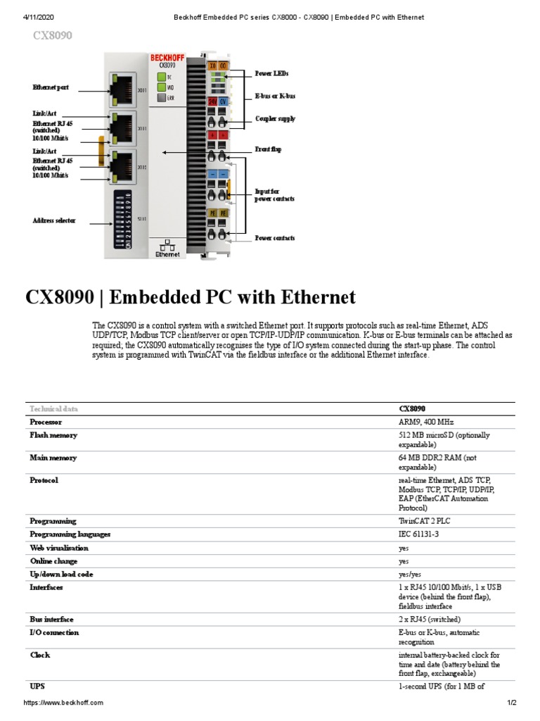 BECKHOFF New Automation Technology PLC | PDF | Transmission Control ...