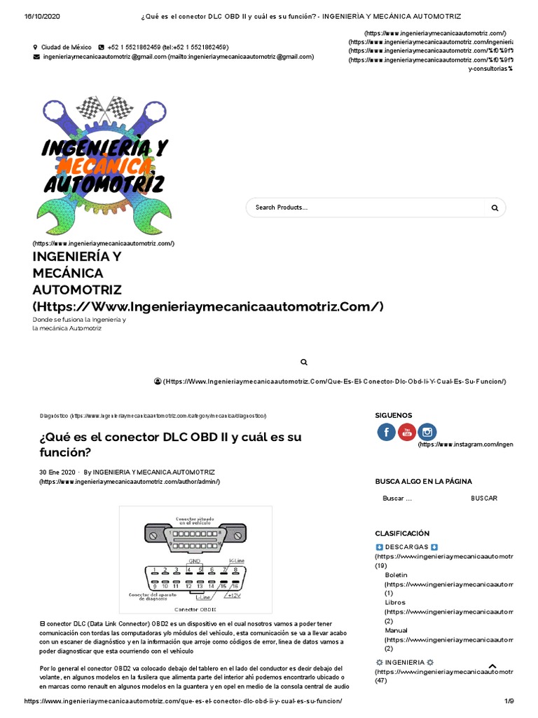 ¿Qué Es El Conector DLC Obd II y Cuál Es Su Función - Ingeniería y ...