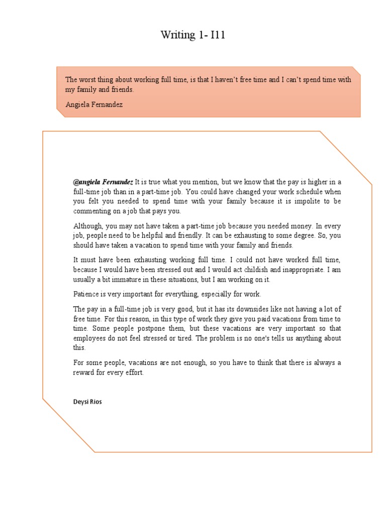 Writing 1-I11-Deysi Rios | PDF