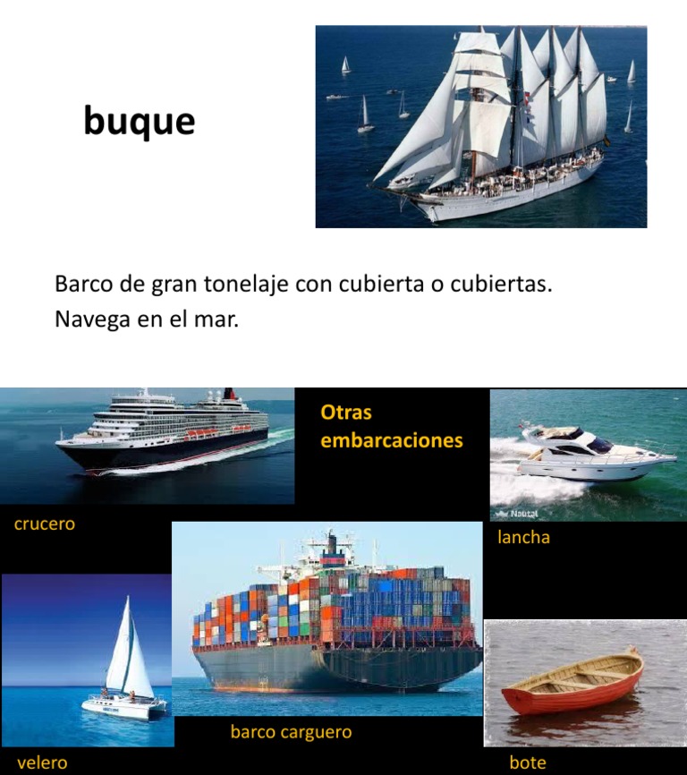 ¡Buen Viaje! Vocabulario. Buque | PDF