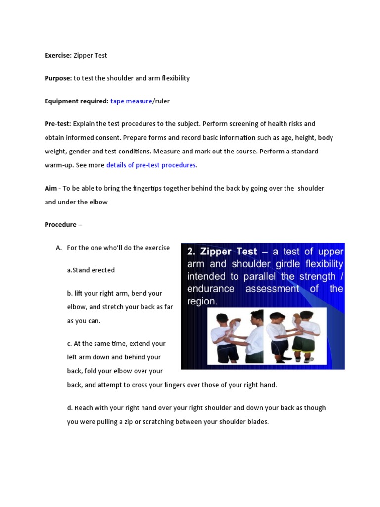 STATION 4 - Zipper Test (PILOT TEST) | PDF | Finger | Elbow