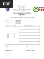 Least Learned Competencies - Math | PDF | Factorization | Polynomial