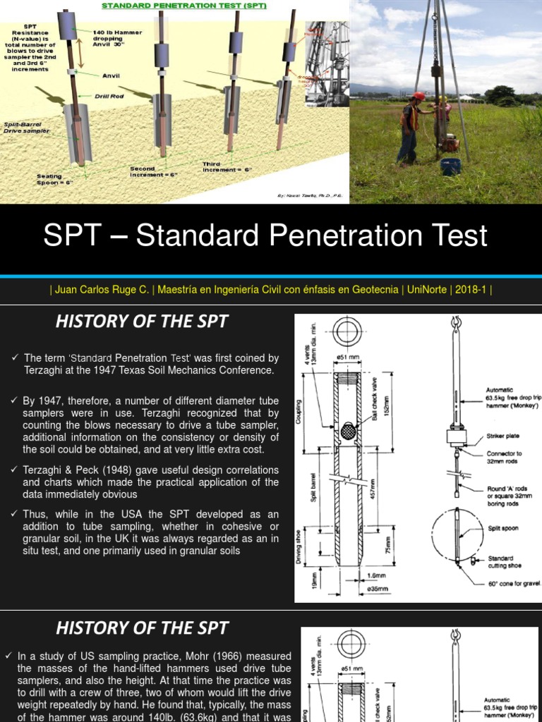 3ra Sesion SPT y SPT-T PDF | PDF | Civil Engineering | Soil