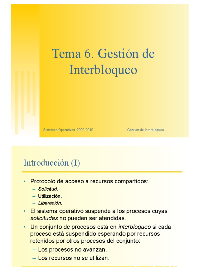 Interbloqueos PDF | PDF | Sistema operativo | Algoritmos