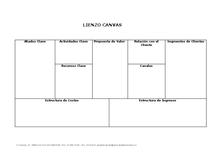 Plantilla Lienzo Canvas | PDF