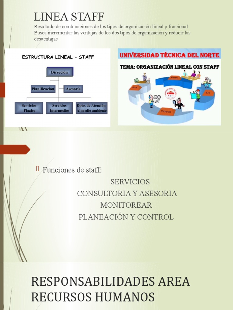Organización lineal de staff: Definición, funciones y responsabilidades ...