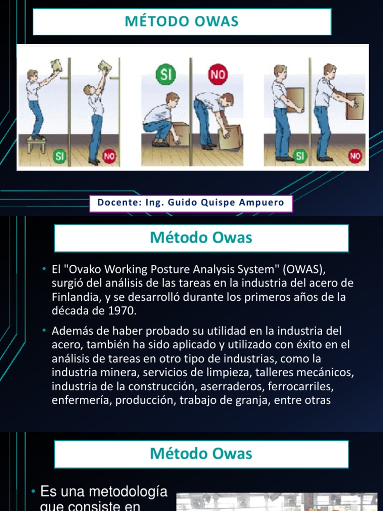 Presentación #11 Metodo OWAS PDF | PDF